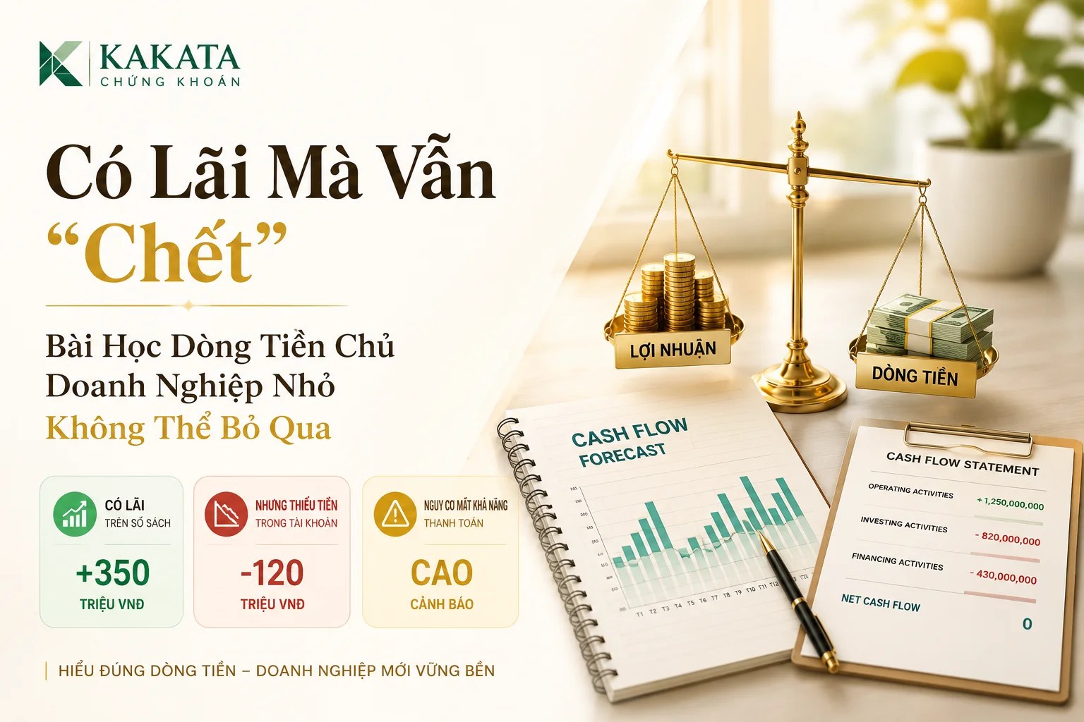 Quản lý dòng tiền và phân biệt với lợi nhuận kế toán - Kakata